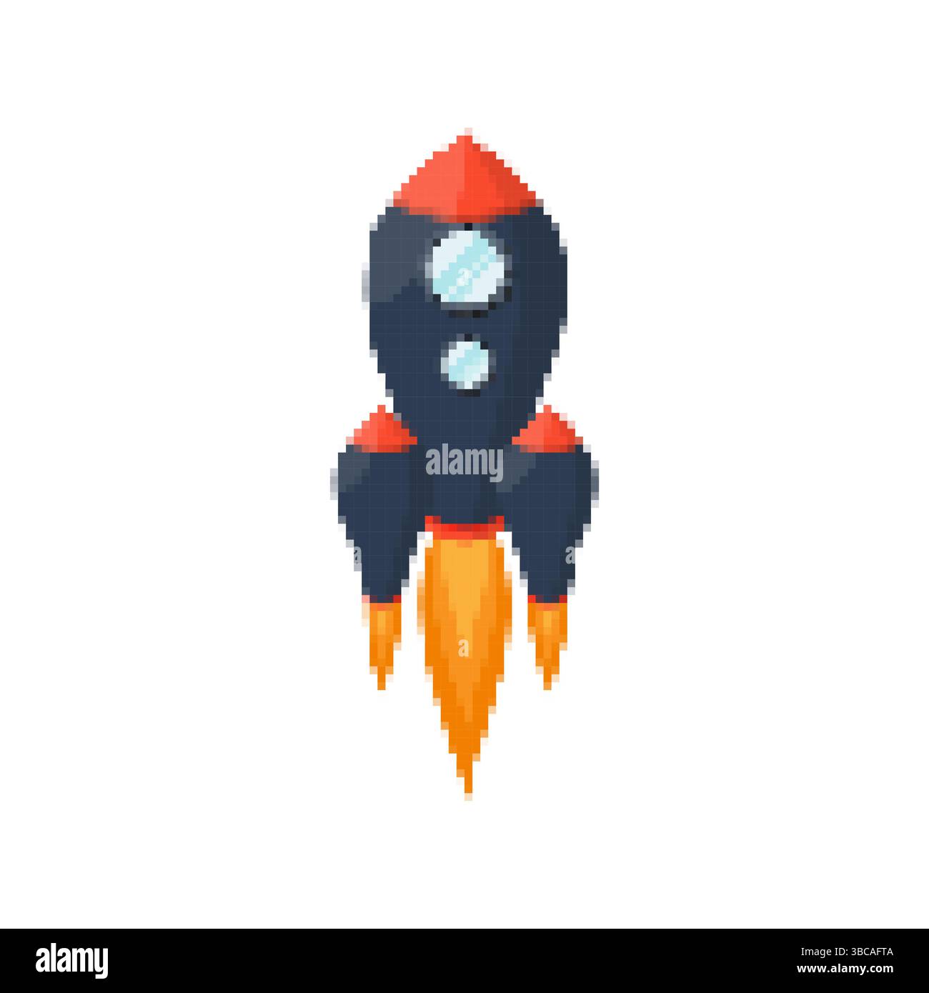 Pixel art rocket with fiery trails, retro games, space-themed designs ...