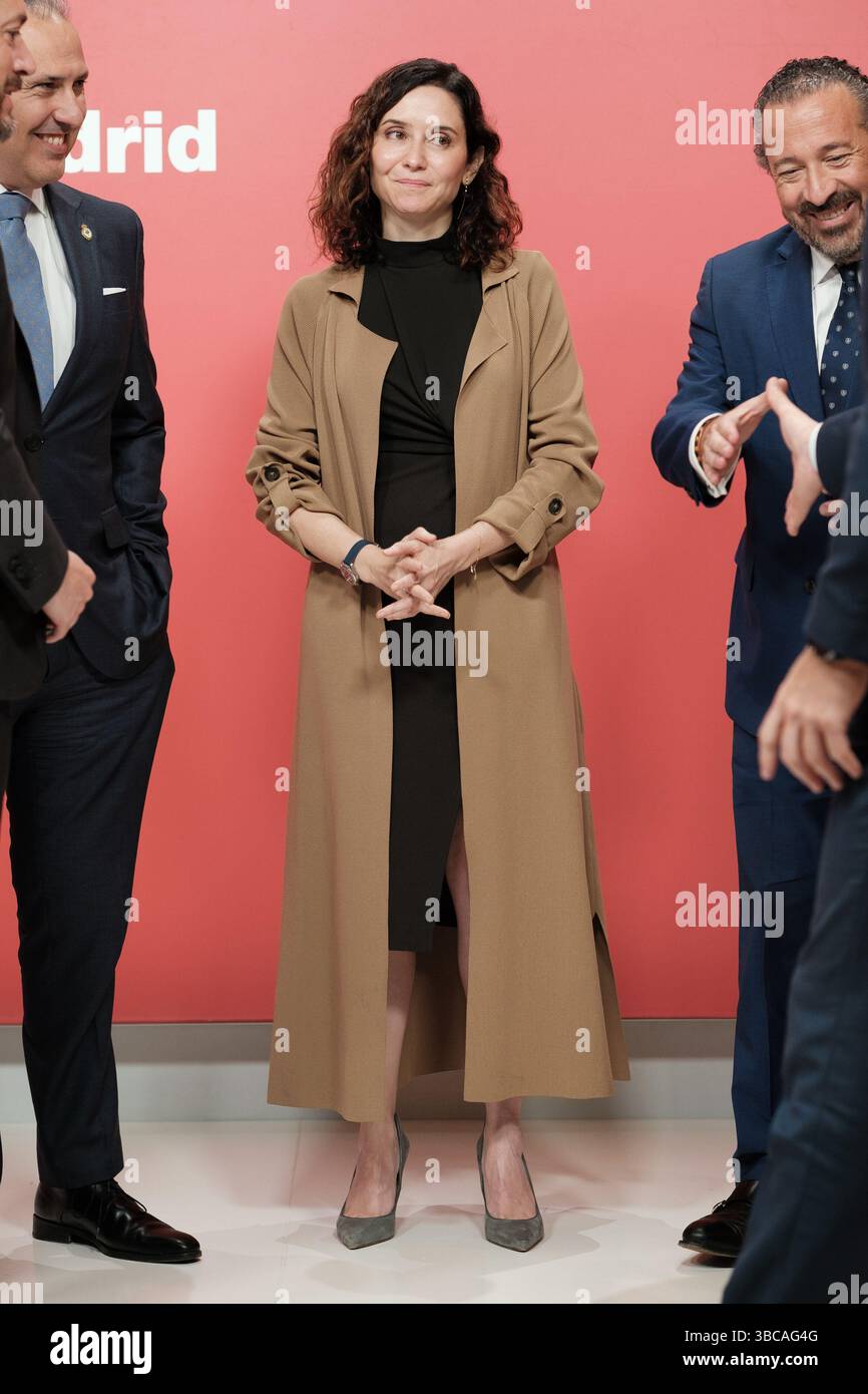 The president of the Community of Madrid, Isabel Díaz Ayuso, during the ...