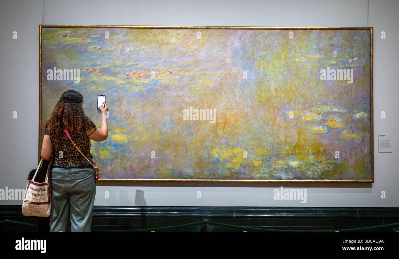 A visitor takes a photo of a Claude Monet masterpiece called "Water ...