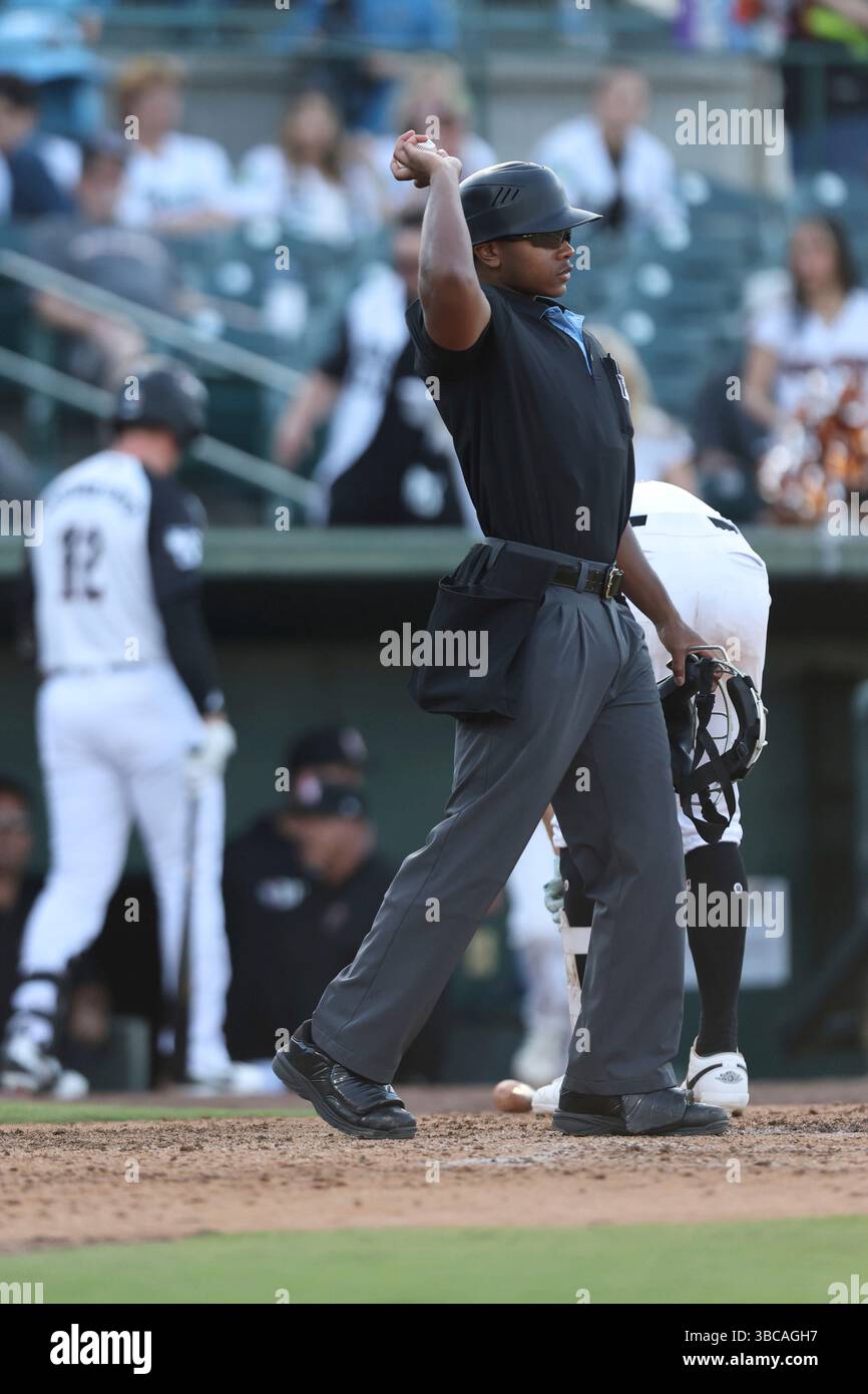Umpire Kameron Jones (33) during a game between the Stockton Ports and ...