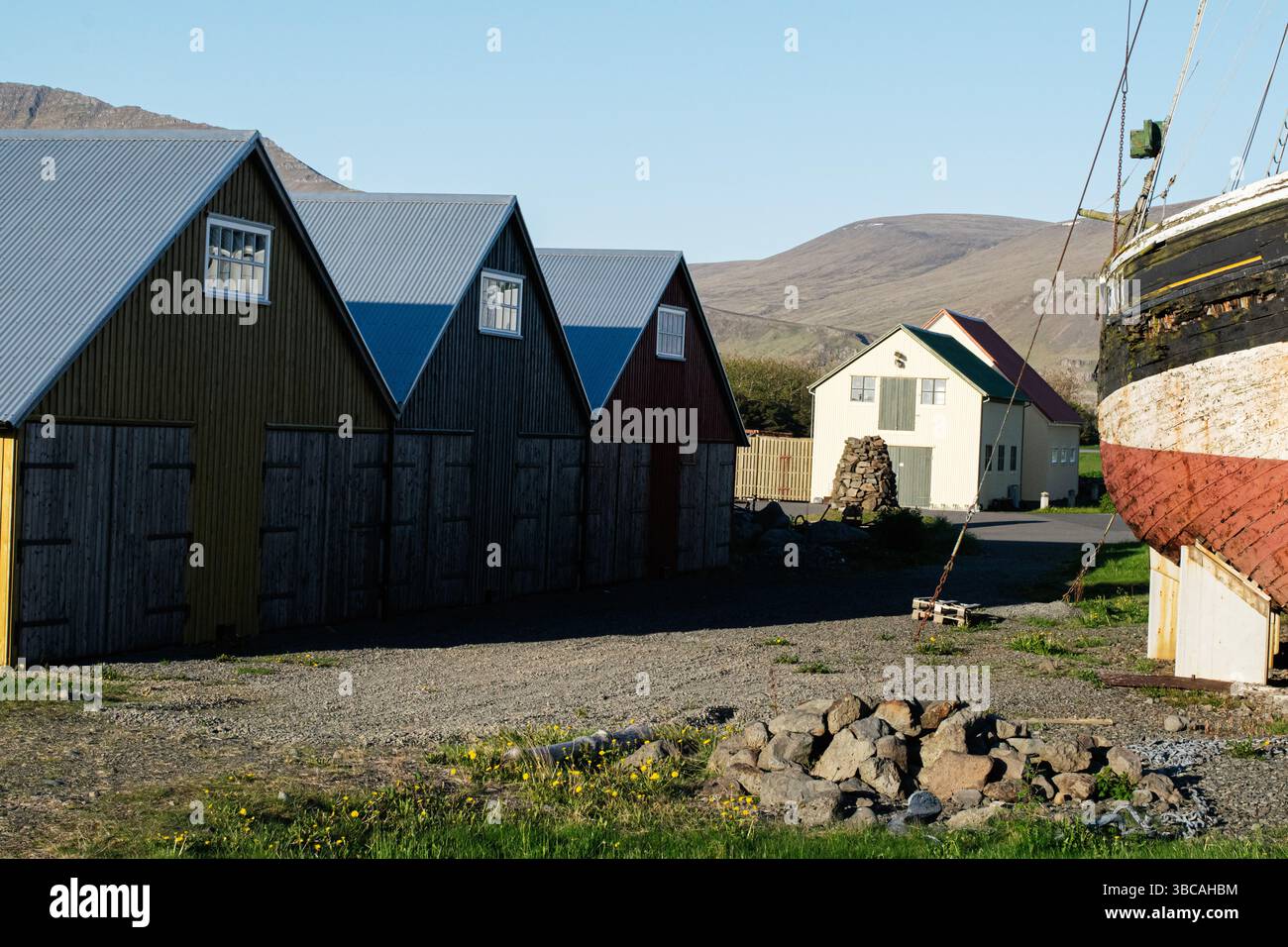 Rustic boathouses, historic ship, and stunning landscape located in ...