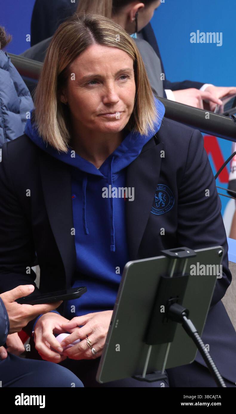 London, UK. 18th May, 2025. during The Adobe Women's FA Cup Final match ...