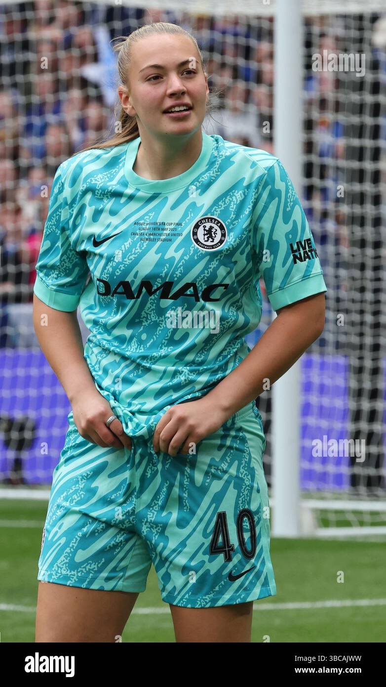 London, UK. 18th May, 2025. Katie Cox of Chelsea Women after The Adobe ...