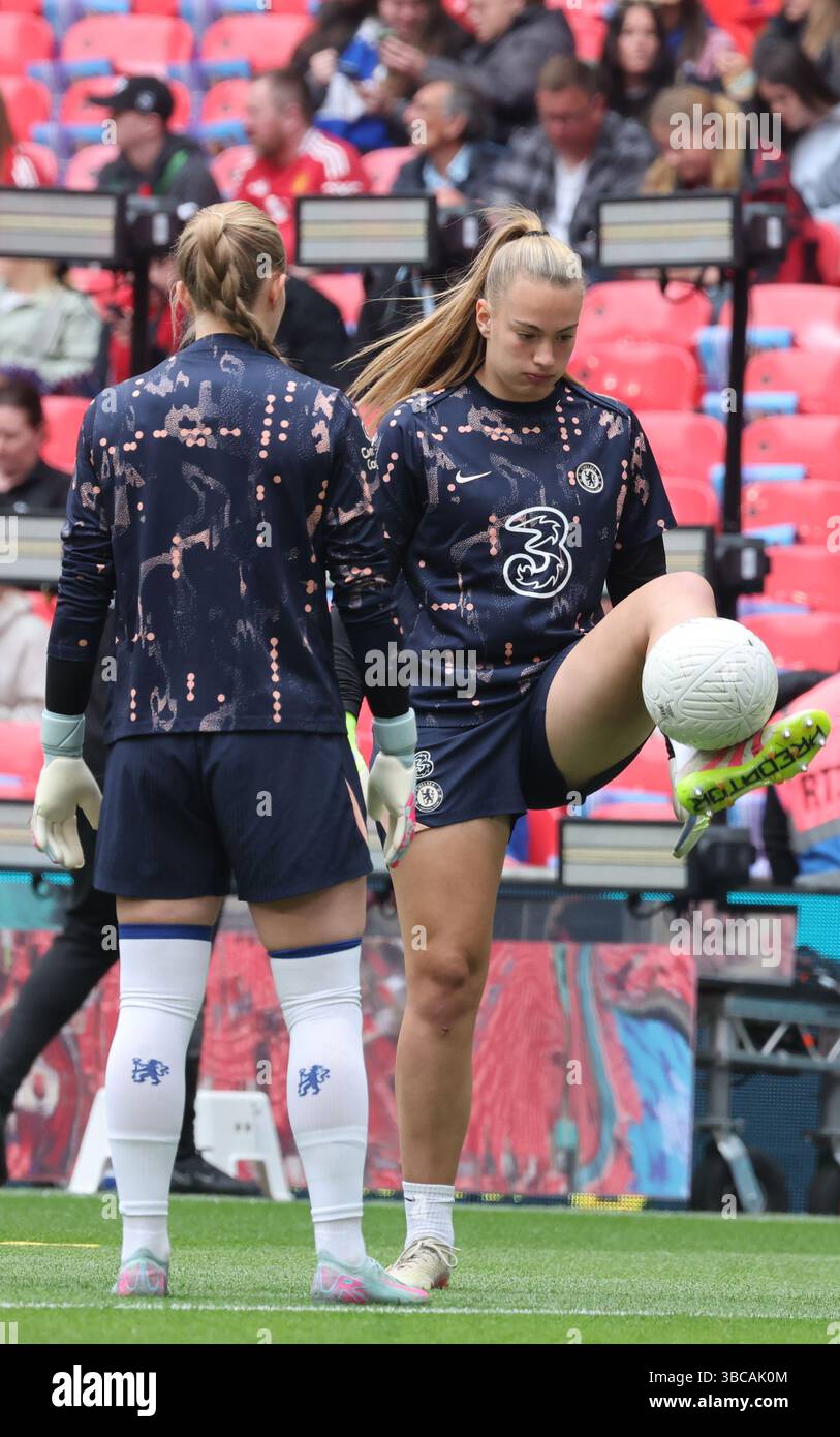 London, UK. 18th May, 2025. Katie Cox of Chelsea Women after The Adobe ...