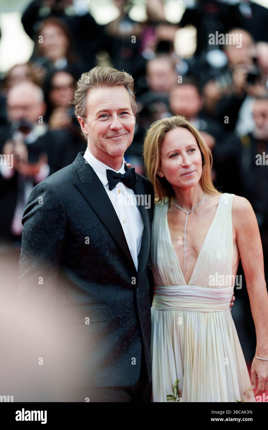 CANNES, FRANCE - MAY 18: Edward Norton, Shauna Robertson attends the ...