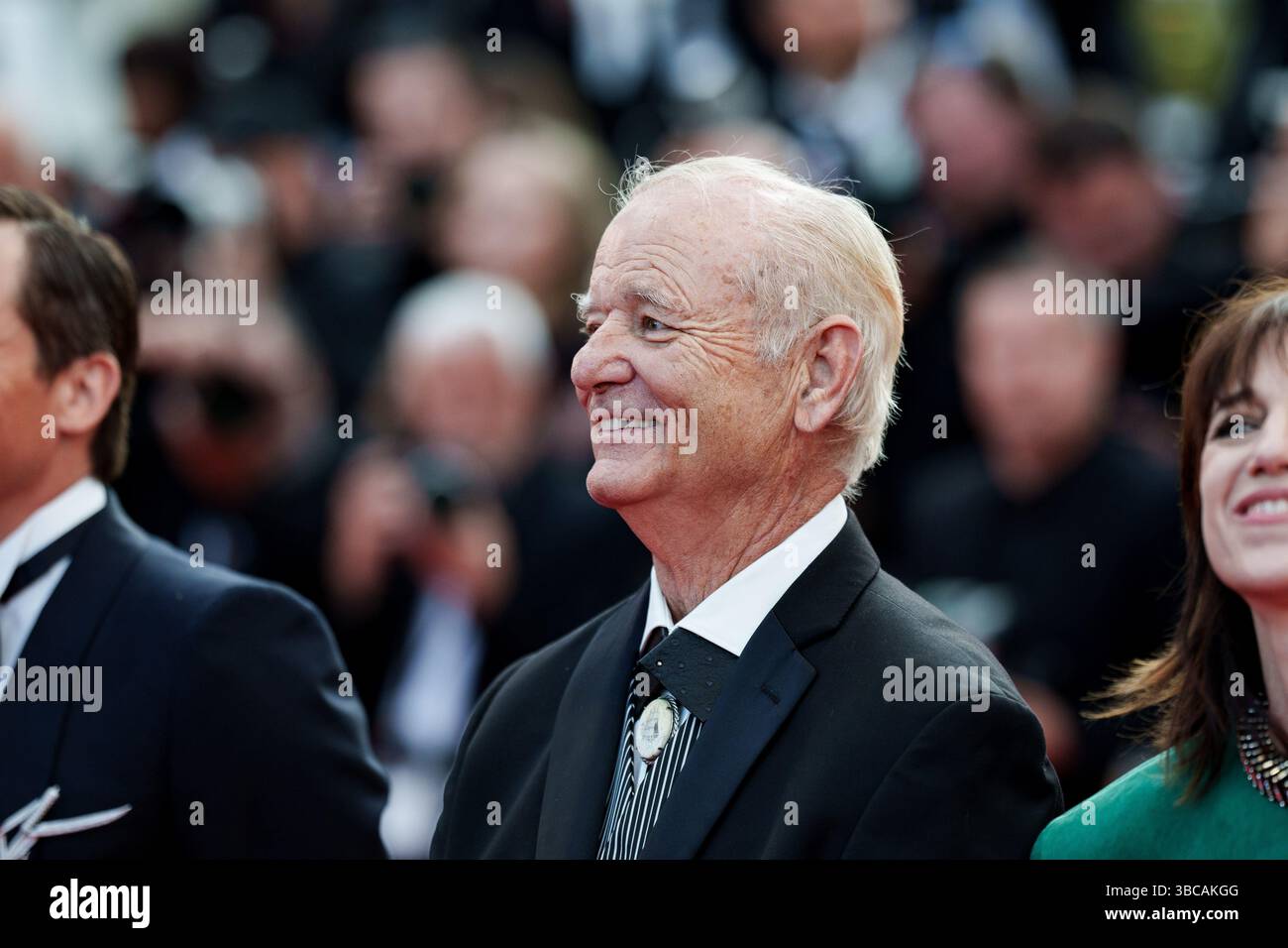 CANNES, FRANCE - MAY 18: Wes Anderson, Mia Threapleton, Riz Ahmed ...