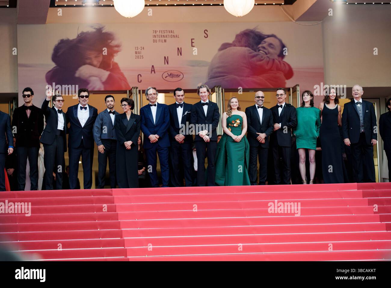 CANNES, FRANCE - MAY 18: Wes Anderson, Mia Threapleton, Riz Ahmed ...