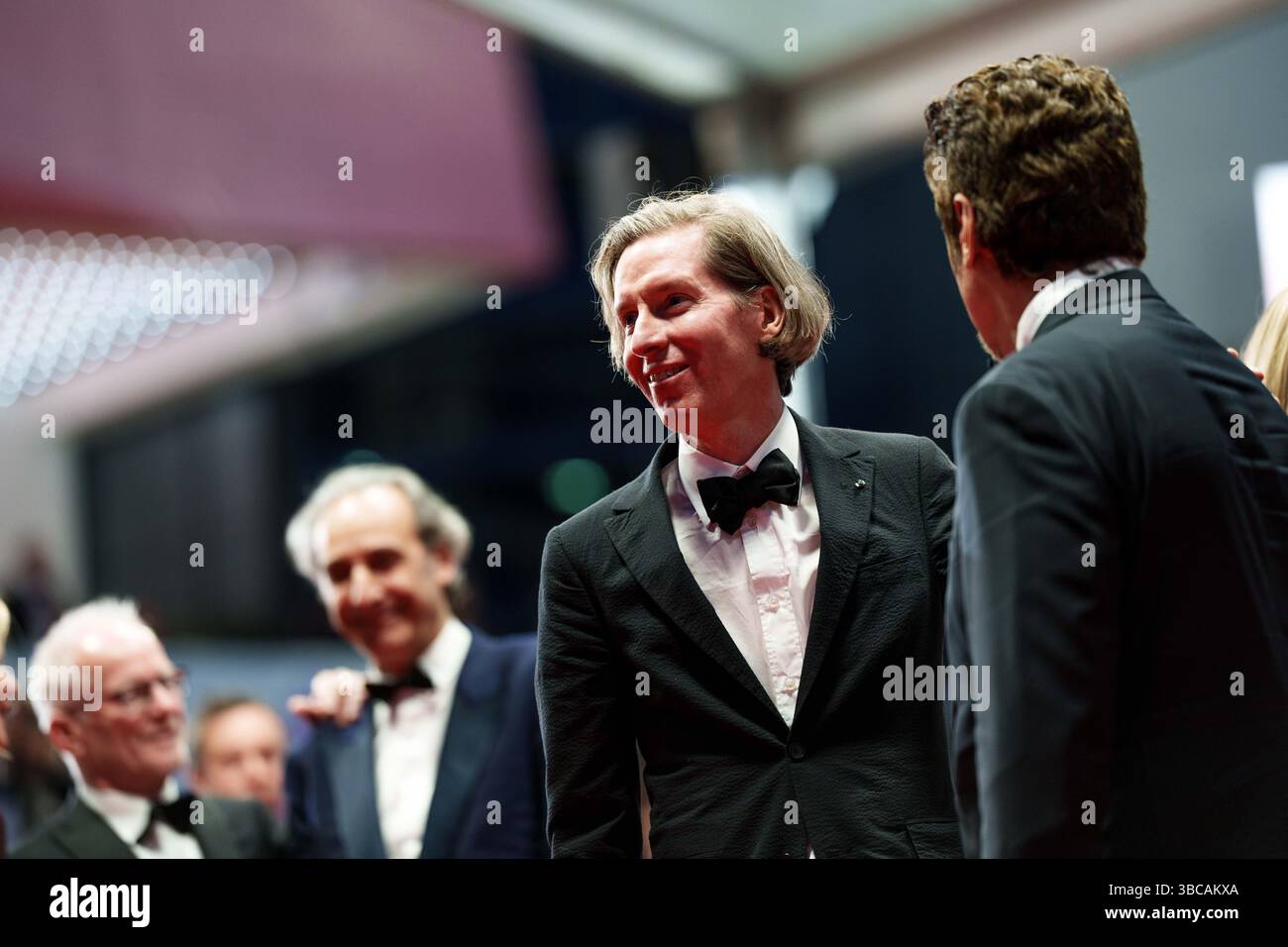CANNES, FRANCE - MAY 18: Wes Anderson, Mia Threapleton, Riz Ahmed ...