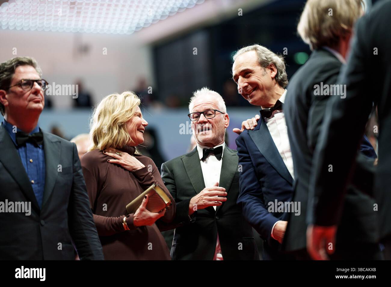 CANNES, FRANCE - MAY 18: Wes Anderson, Mia Threapleton, Riz Ahmed ...