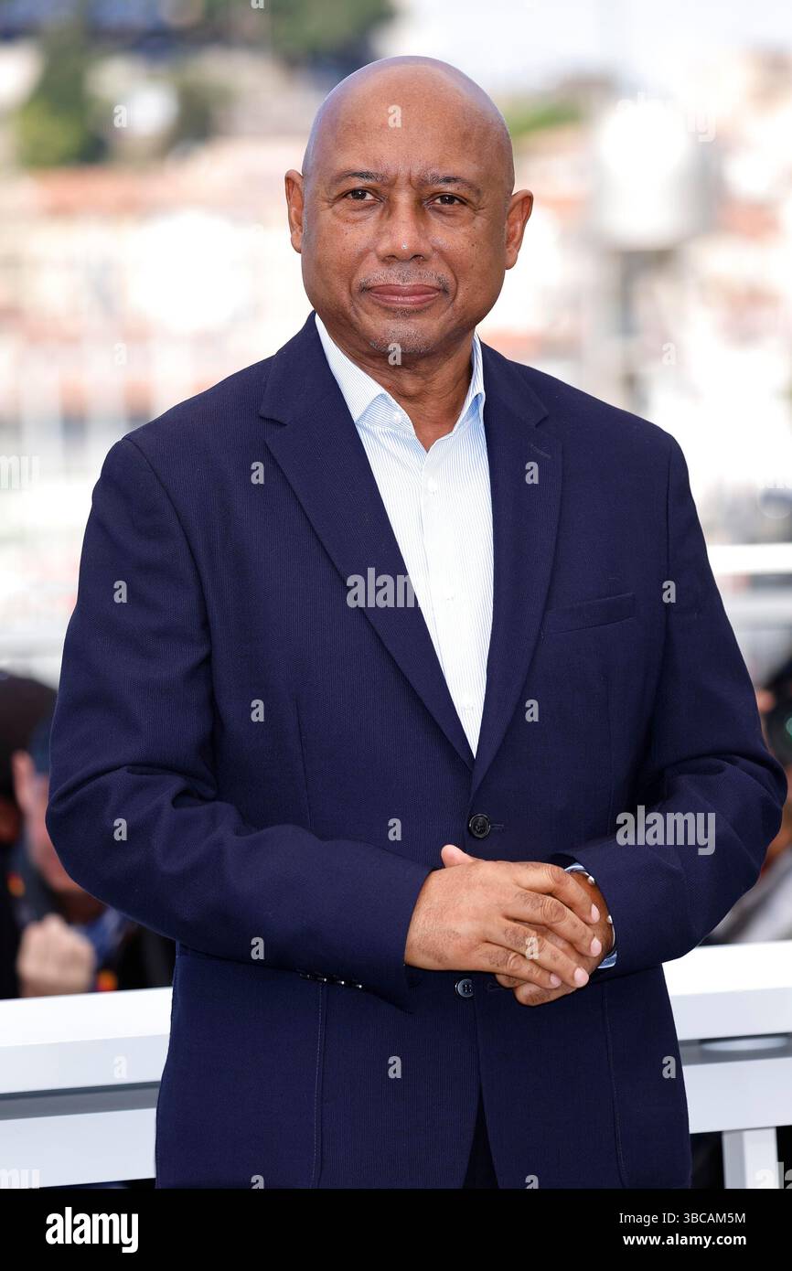 Raoul Peck poses at the photocall of 'Orwell 225' during the 78th ...