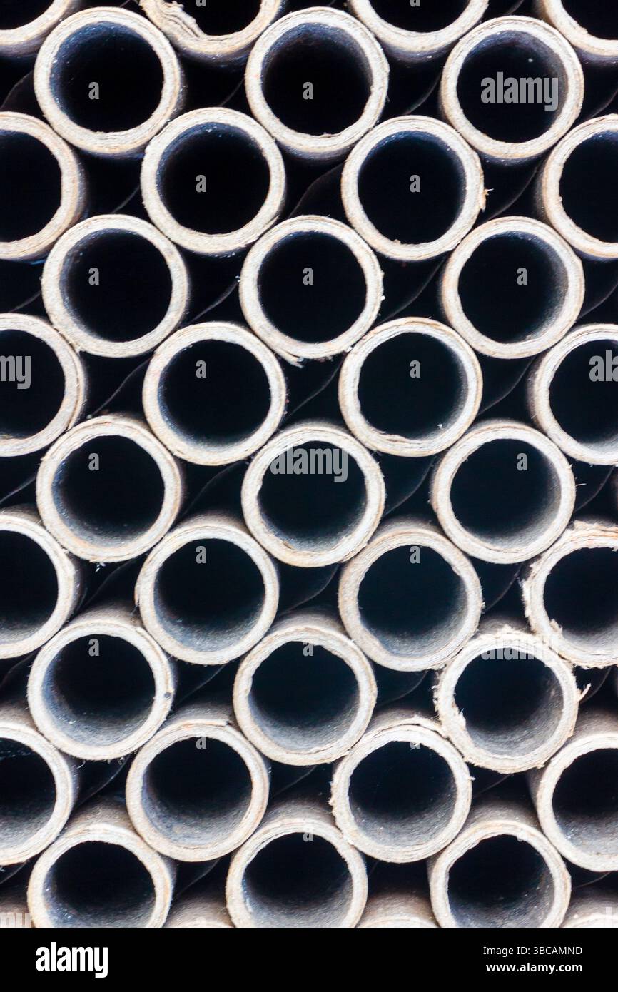 Stack of Cylindrical Tubes Arranged in a Symmetrical Pattern Stock ...