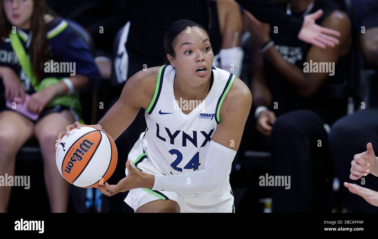 Minnesota Lynx forward Napheesa Collier is seen during a WNBA ...
