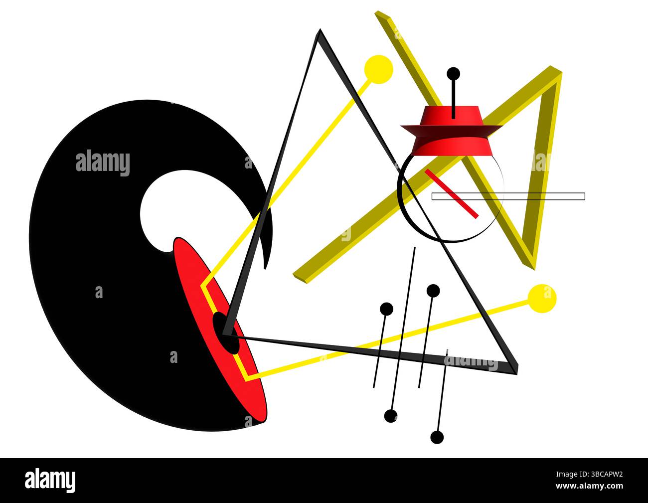 Abstract illustration using geometric shapes to represent the energetic ...