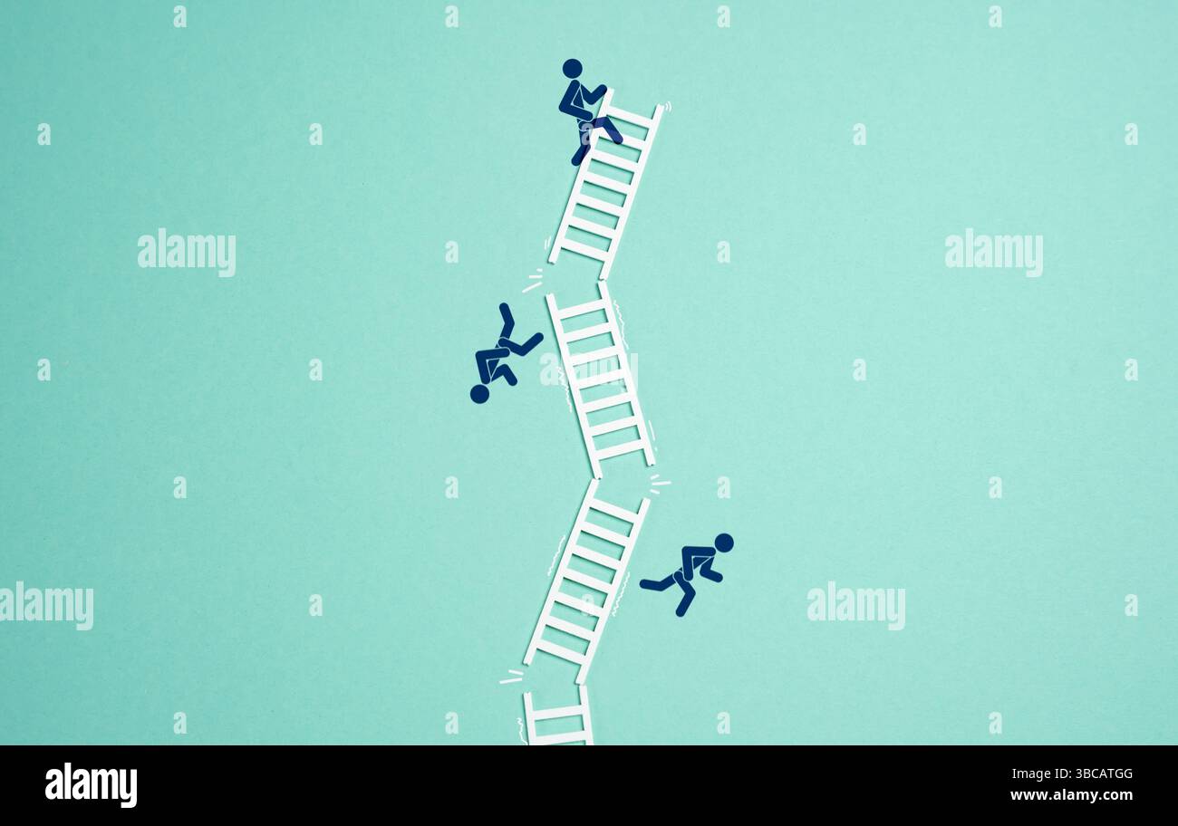 Ladders fall people concept hi-res stock photography and images - Alamy