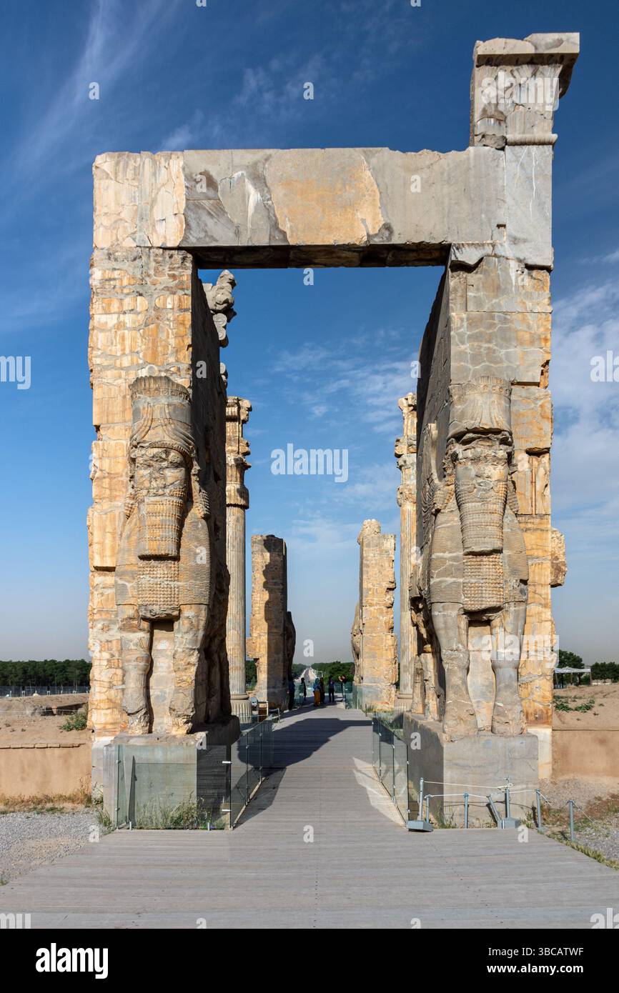 Gate of All Nations at Persepolis, Iran Stock Photo - Alamy