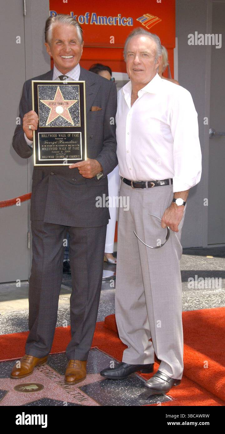 George Hamilton with James Caan at the unveiling of his star on the ...