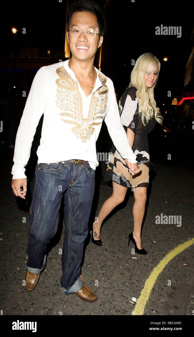 Kenneth Tong and Karly Ashworth at Jason Statham's 37th birthday party ...