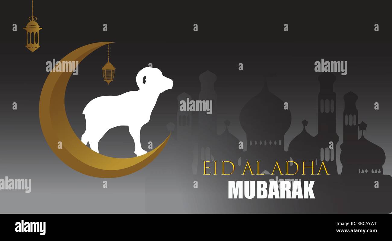 Eid al Adha Mubarak Greetings Background Eid Al Adha Template. Eid Al ...