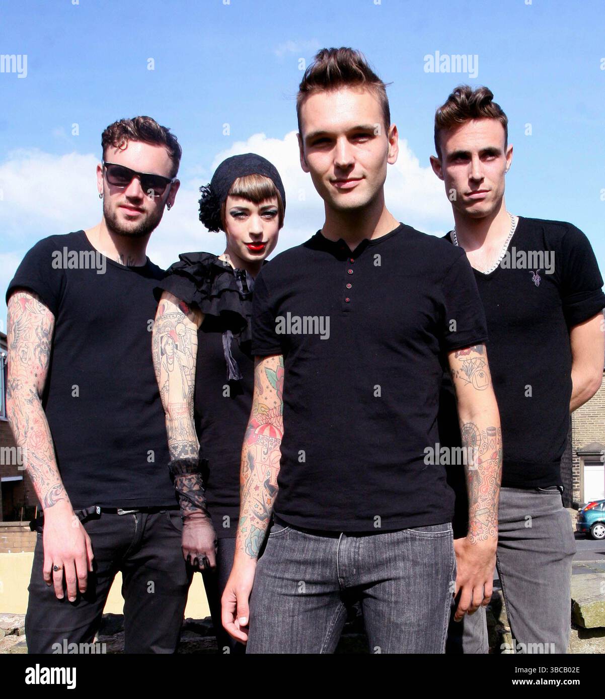 Preston with his group backstage at the Pennine FM roadshow held at The ...