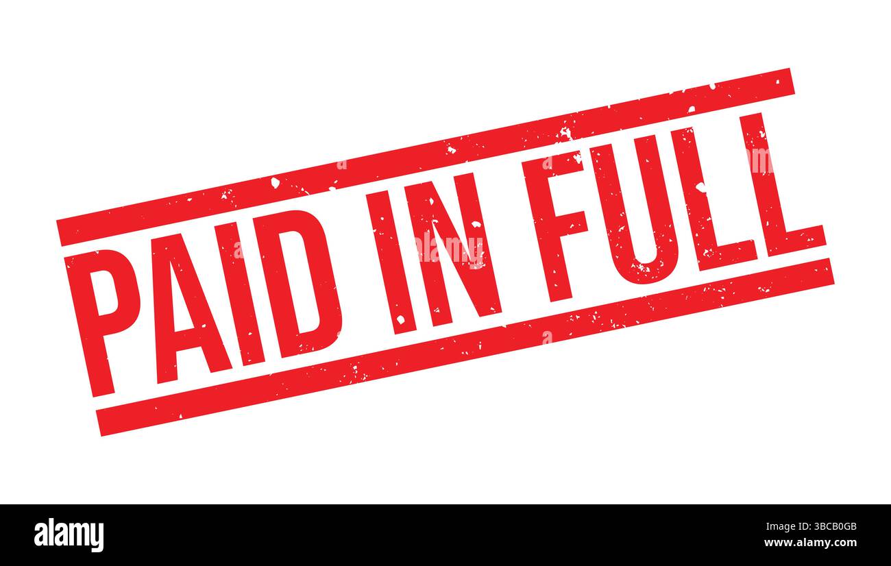 Red Paid In Full Rubber Stamp Seal Vector, Print paid in full stamp ...