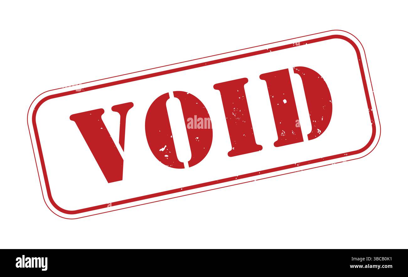 Void stamp, Void sign on red ink, Void vector, Void label, Void sticker ...