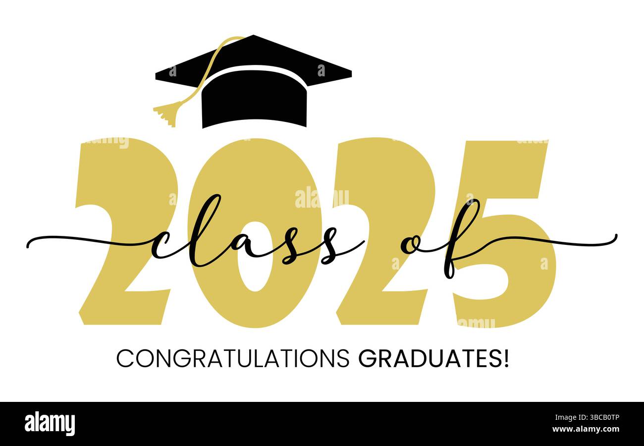 Class of 2025 vector illustration. Festive celebration design for ...