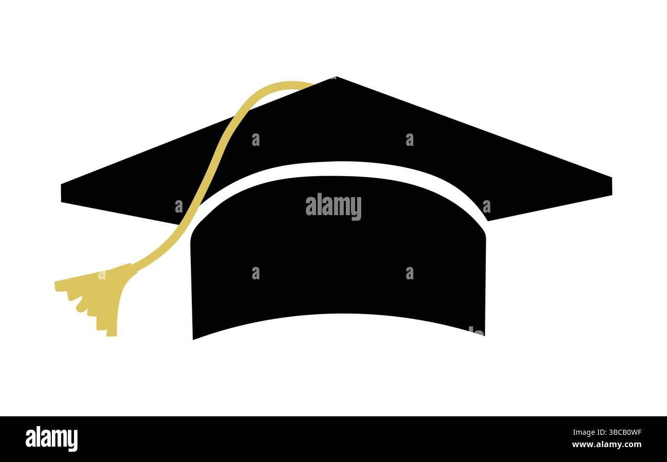 Degree symbol, Education icon vector illustration. College cap or ...