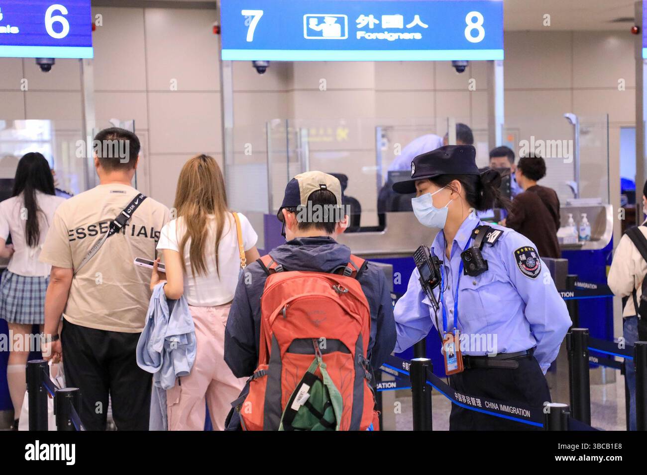 Beijing, China's Jiangsu Province. 3rd May, 2025. A border inspection ...