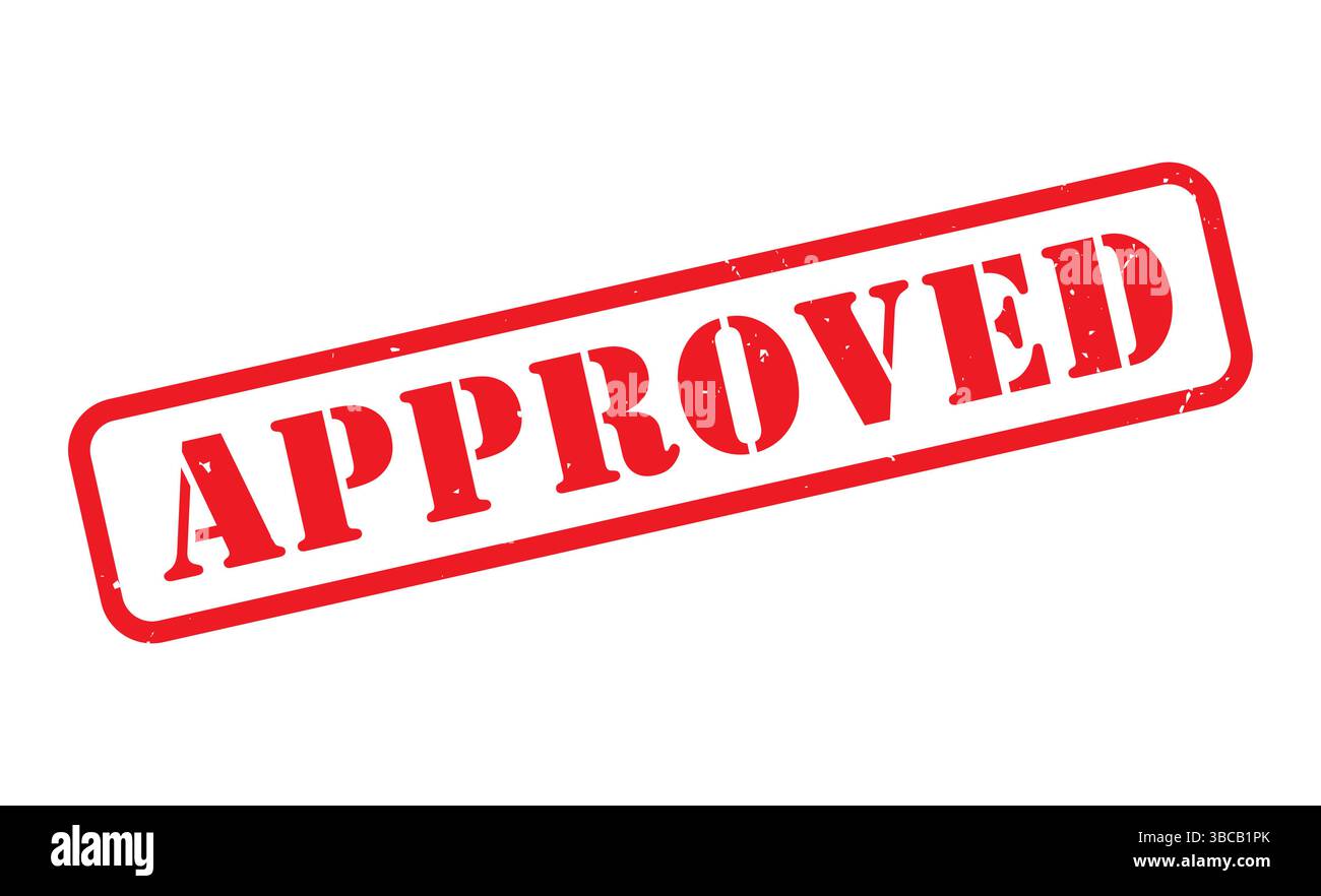 Approved stamp, approved sign in red ink, approved vector, approved ...