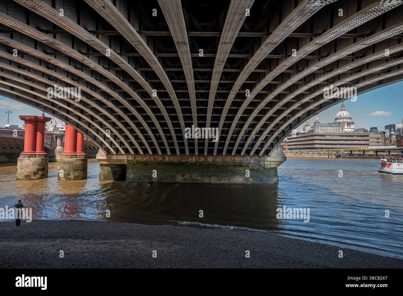 River Thames London England UK May 2025 Blackfriars Bridge, St Paul's ...