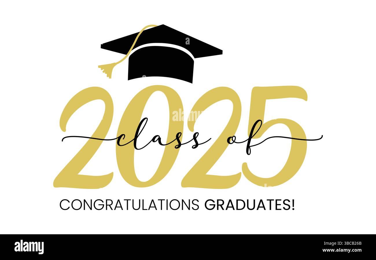 Class of 2025 vector illustration. Festive celebration design for ...