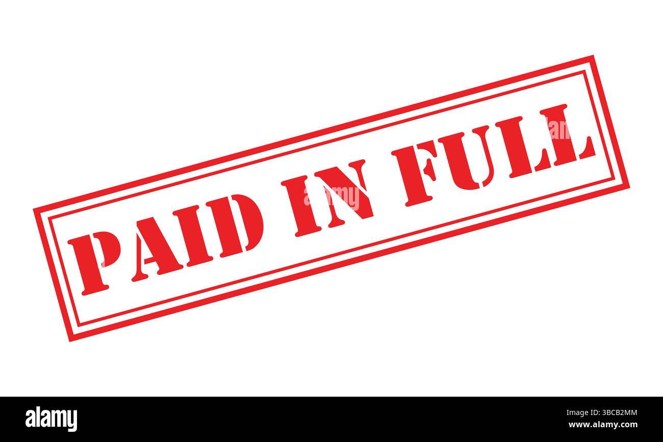 Red Paid In Full Rubber Stamp Seal Vector, Print paid in full stamp ...