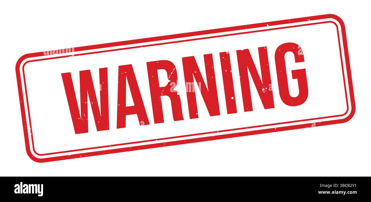 Grunge red warning word rubber stamp. warning sign sticker set. Grunge ...