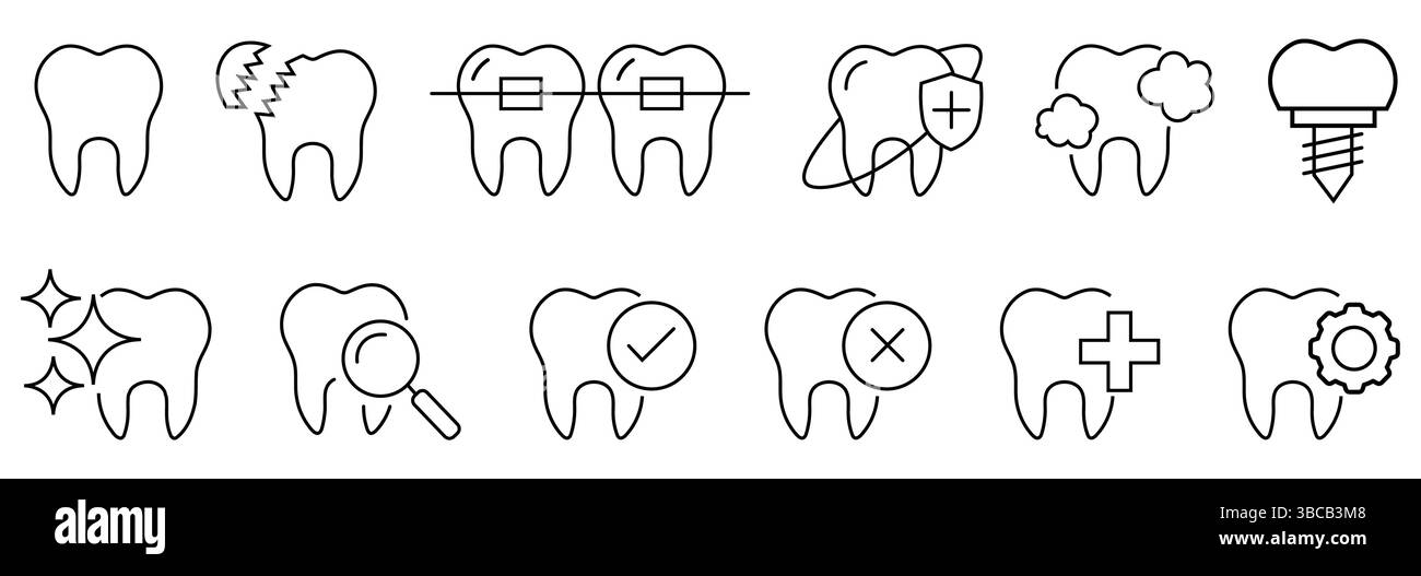 Dental oral tooth care Stock Vector Images - Alamy