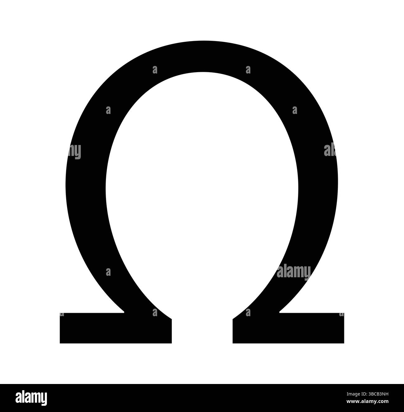 Omega uppercase symbol, 24th and last Greek letter, symbol for ohm unit ...