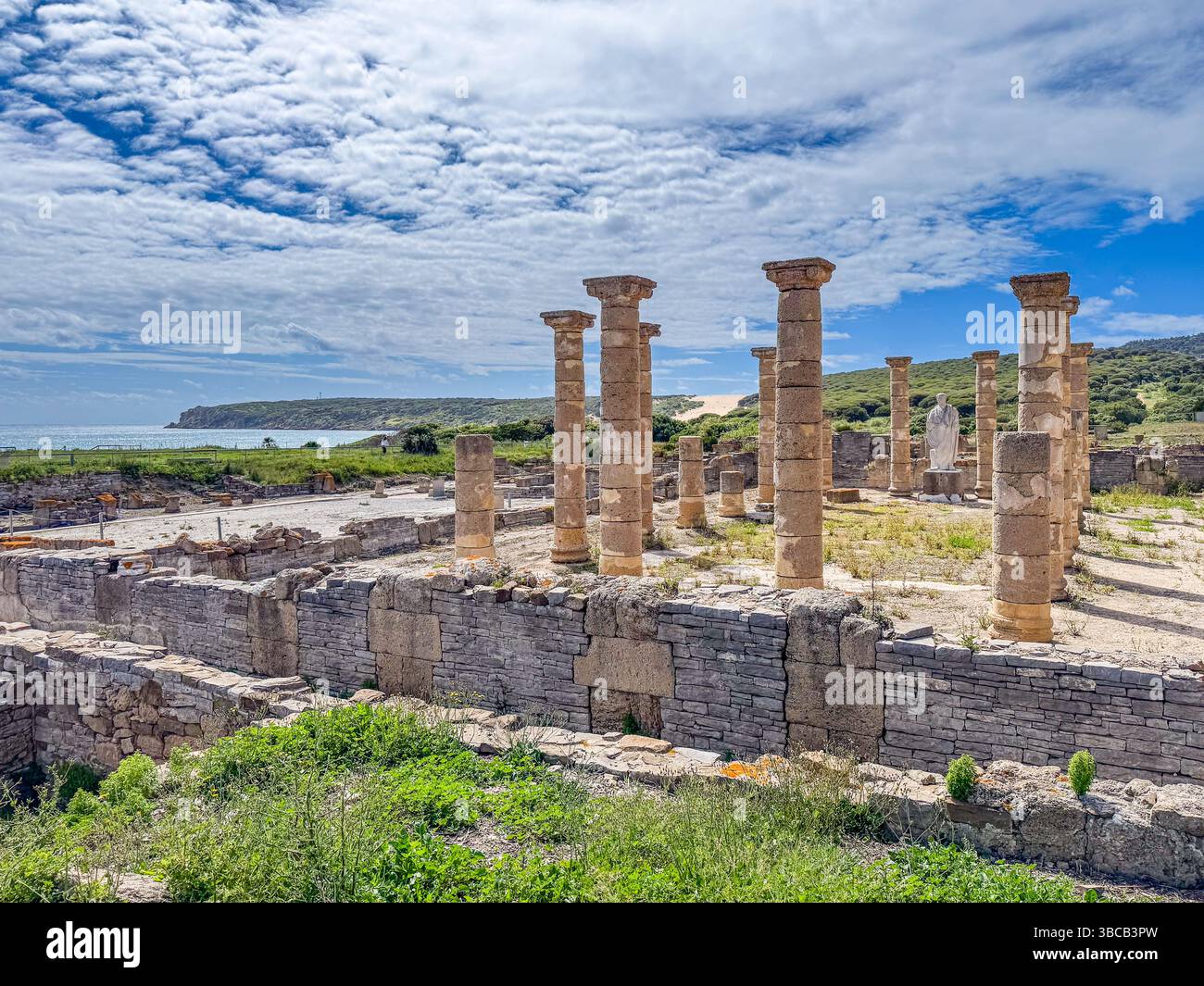 The ancient Roman city of Baelo Claudia located on the Bolonia bay ...