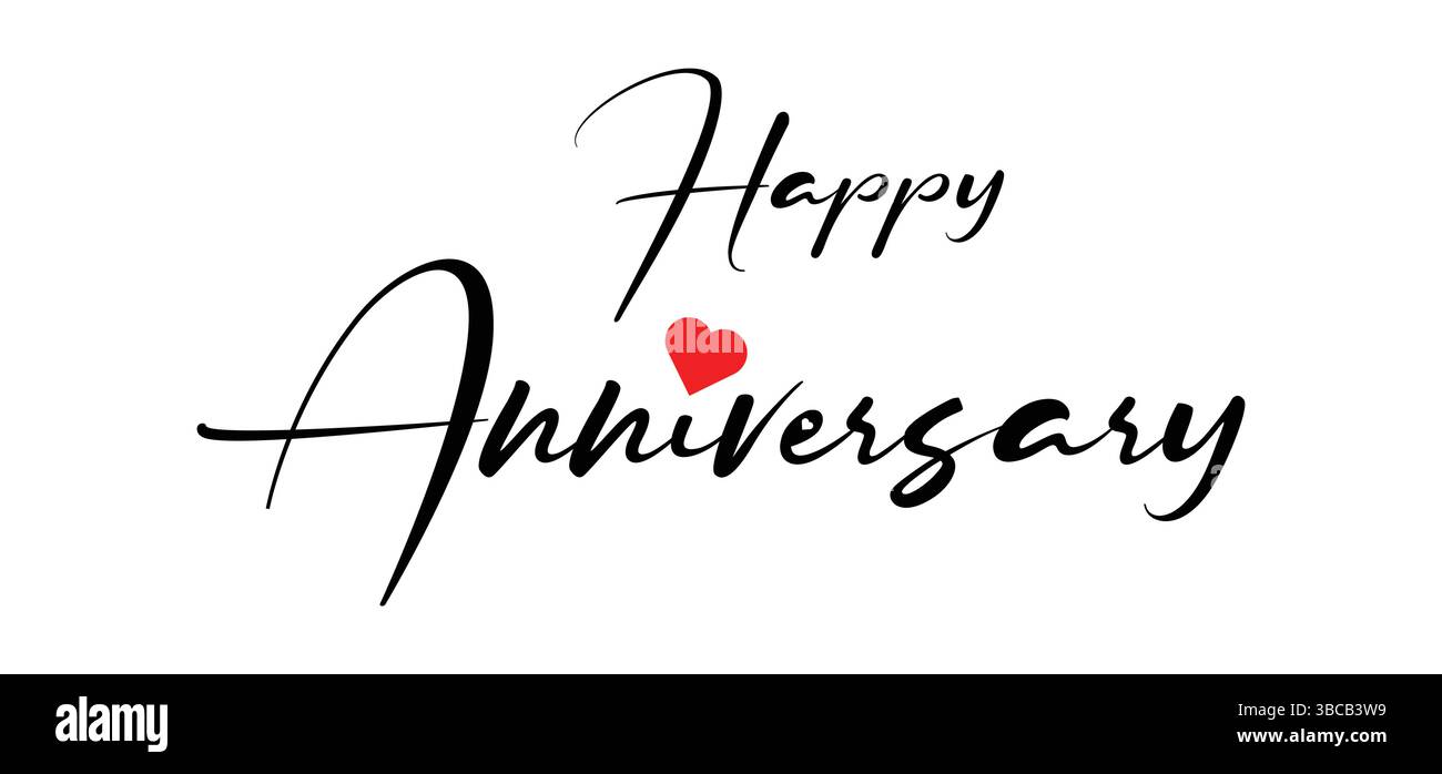 Happy Anniversary Calligraphic Inscription. Calligraphic Lettering ...