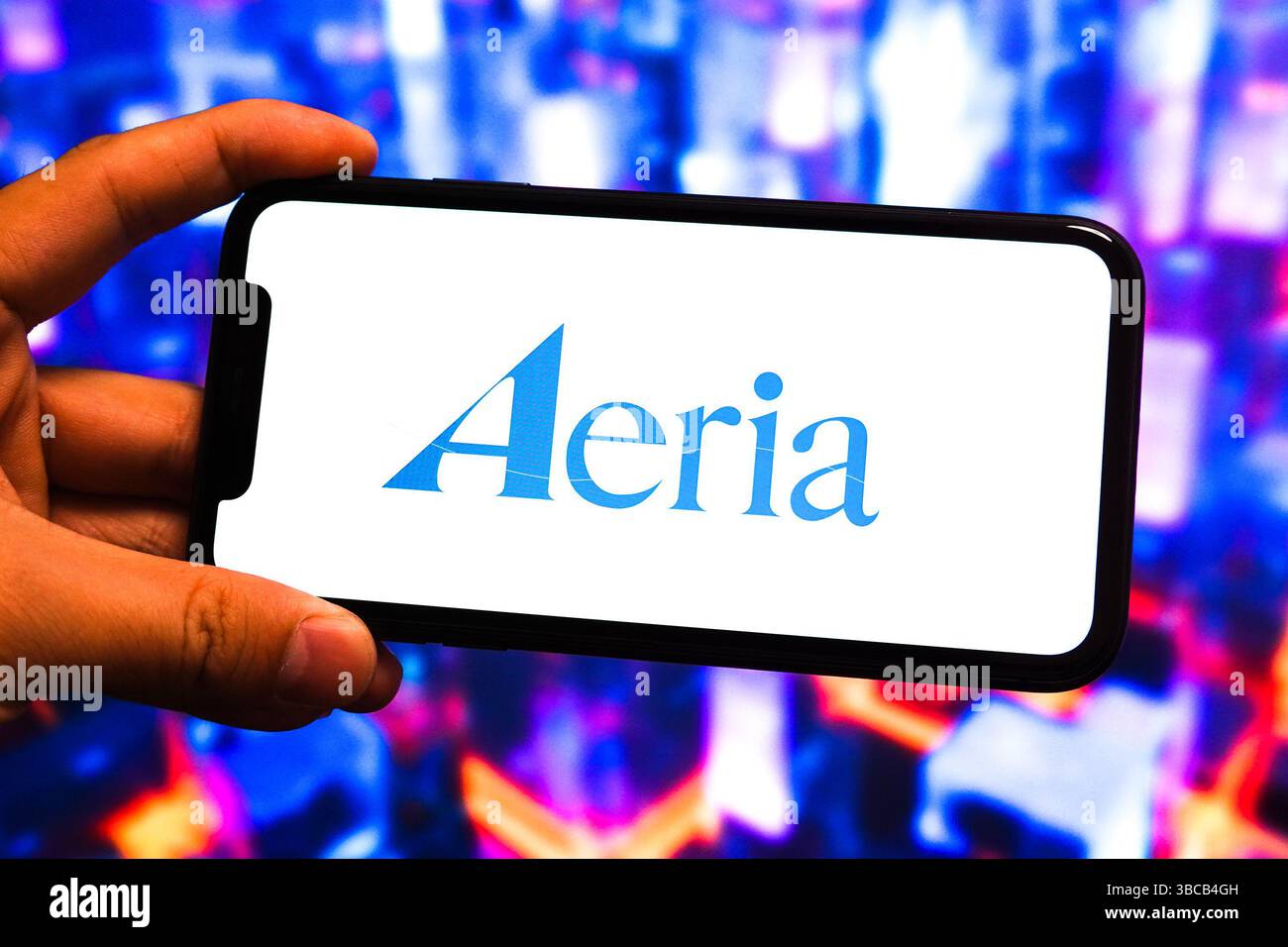 China. 19th May, 2025. In this photo illustration, an Aeria logo is ...