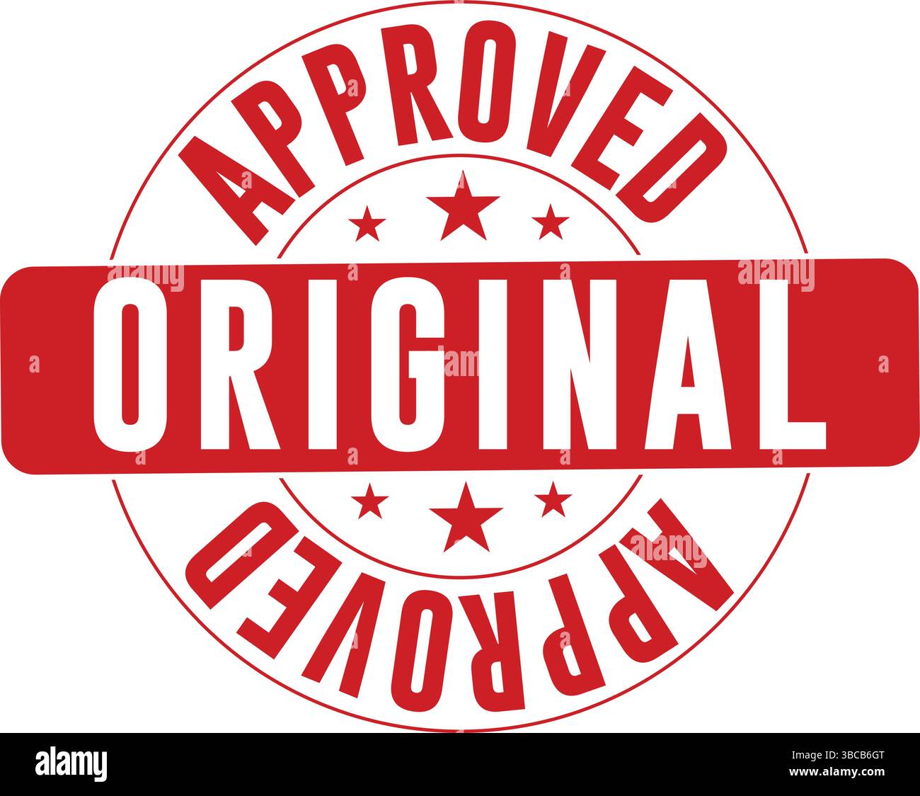 Red Approved Original Stamp Badge with Stars – Authenticity and ...