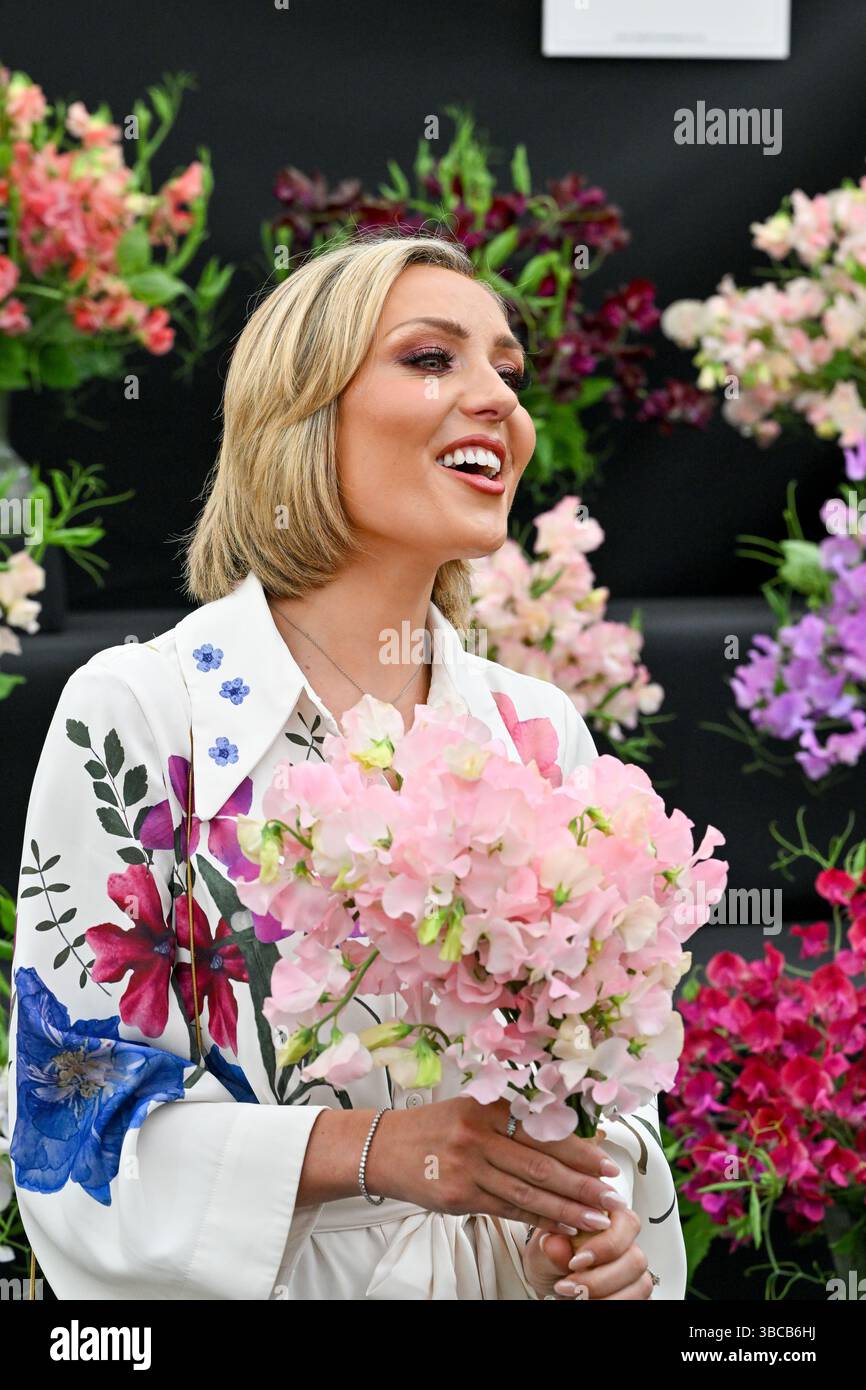 London, UK. 19th May, 2025. Amy Dowden celebrates an English Swet Pea ...