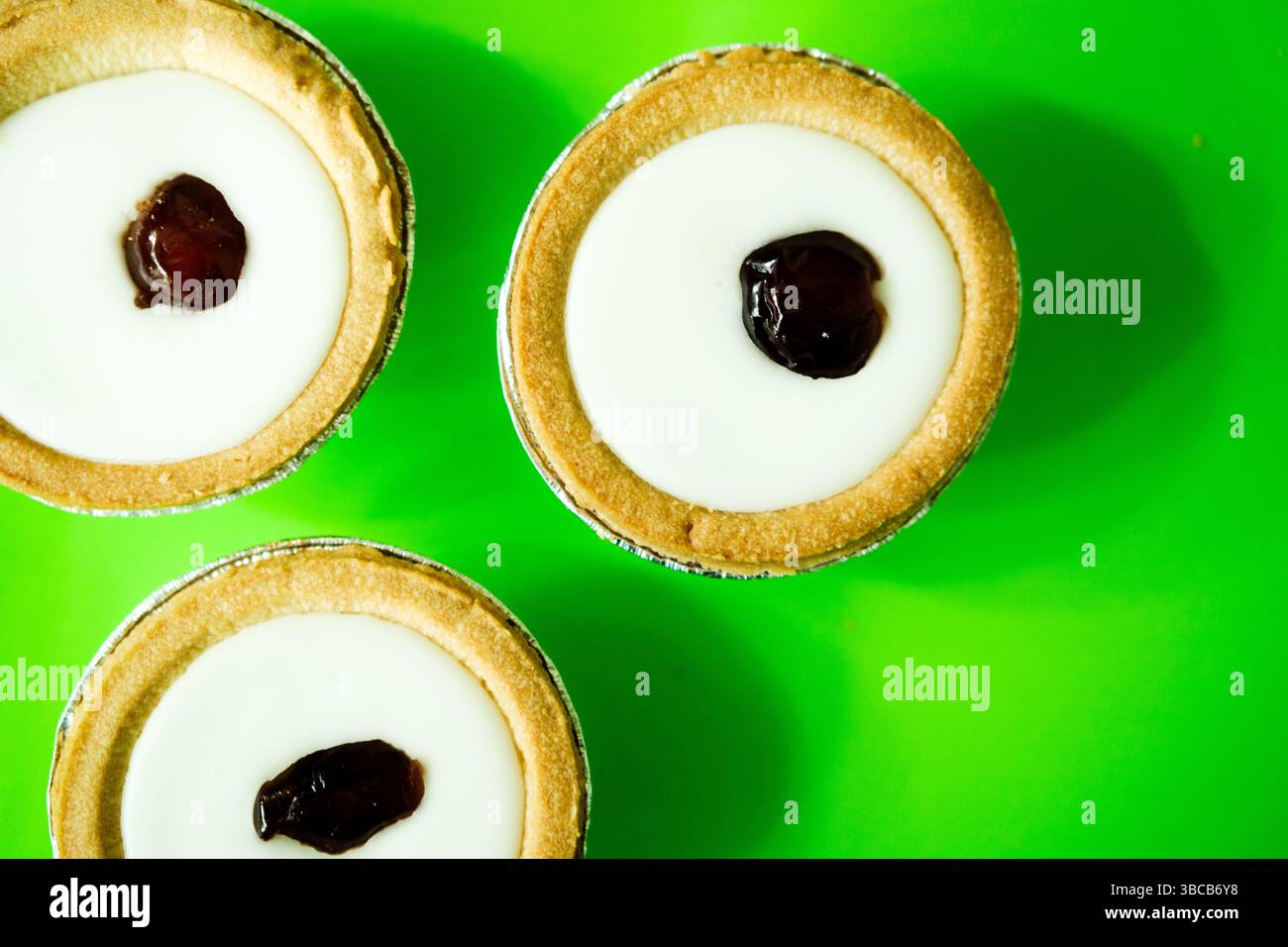 London UK, May 19 2025, Authentic Traditional Bakewell Tarts Fondant ...