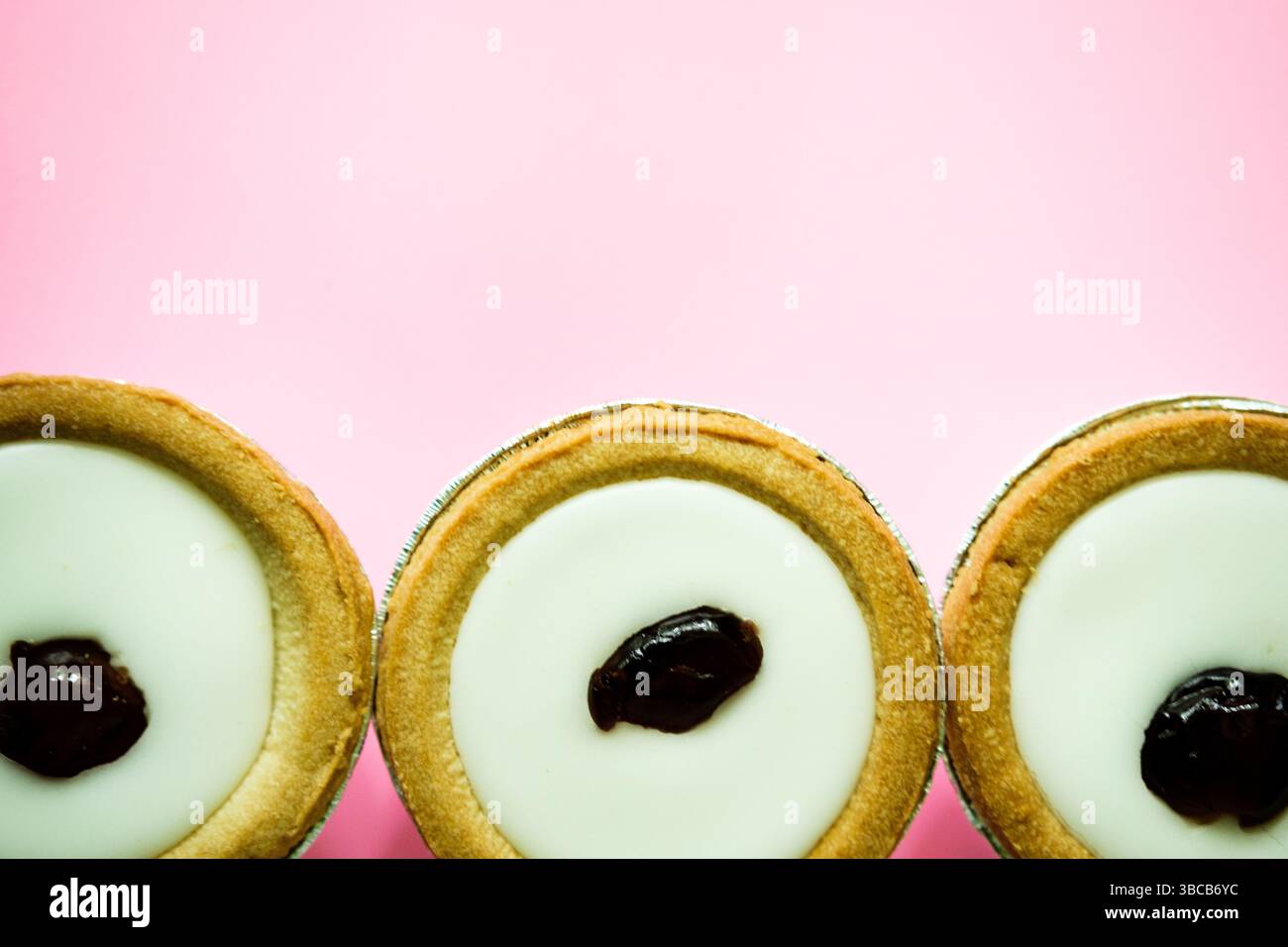 London UK, May 19 2025, Authentic Traditional Bakewell Tarts Fondant ...