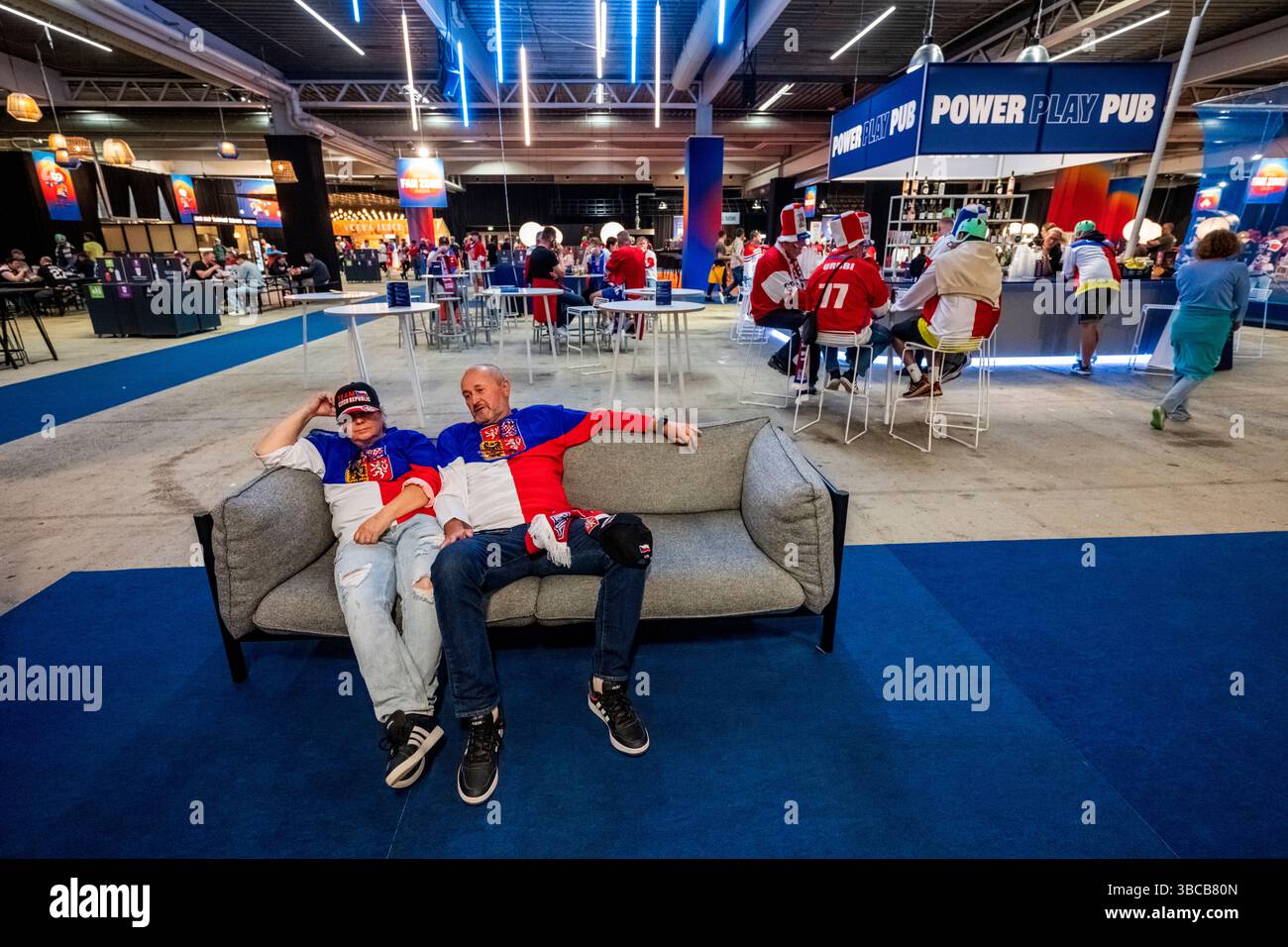 Herning, Denmark. 19th May, 2025. Czech fans in fanzone before the ...