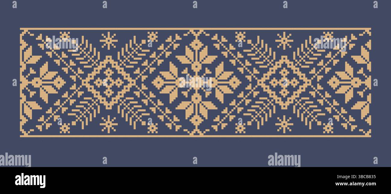 Ukrainian border pattern element. Stencil for block print or tattoo ...
