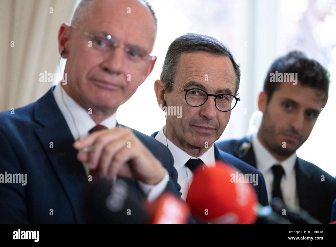 French Minister of the Interior Bruno Retailleau, Austrian Interior ...