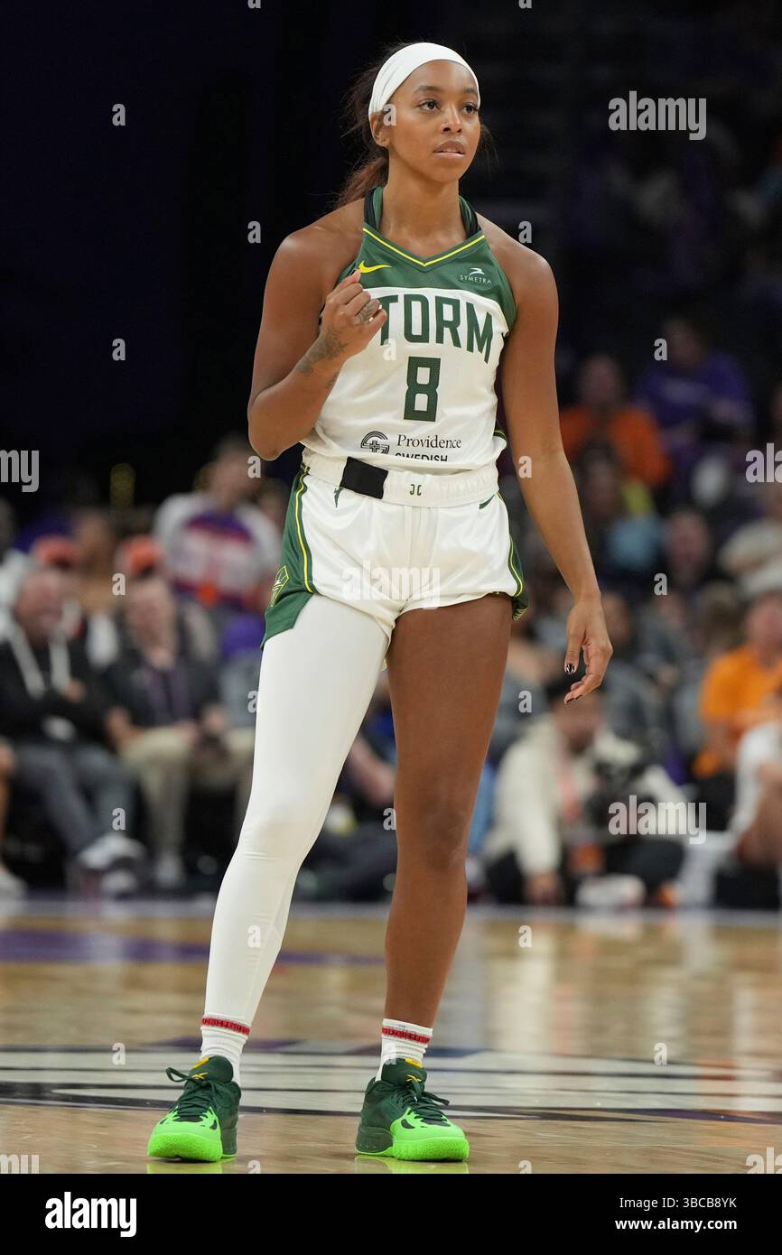 Seattle Storm guard Lexie Brown (8) during a WNBA basketball game ...