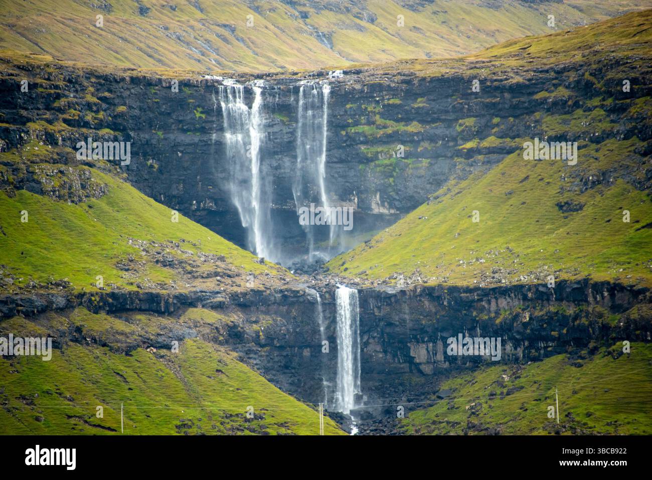 Fossa Waterfall - Faroe Islands Stock Photo - Alamy