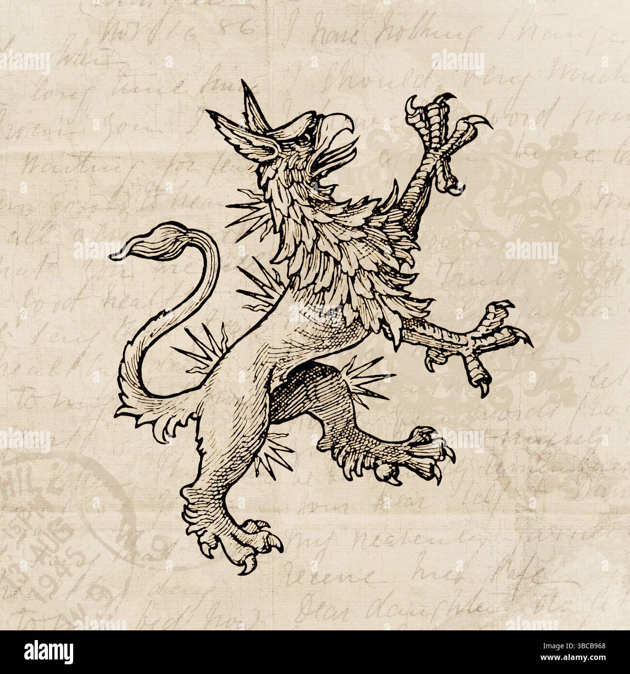 The Griffin. Mythical creature from fantasy legends. A fierce and ...