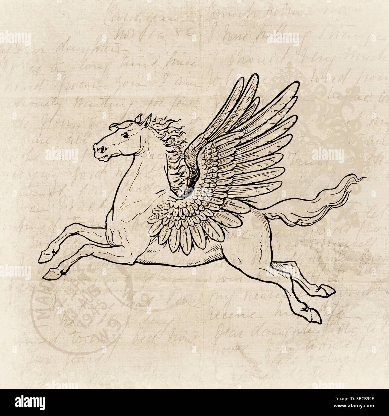 Pegasus. Mythical creature from fantasy legends. Perfect for epic ...