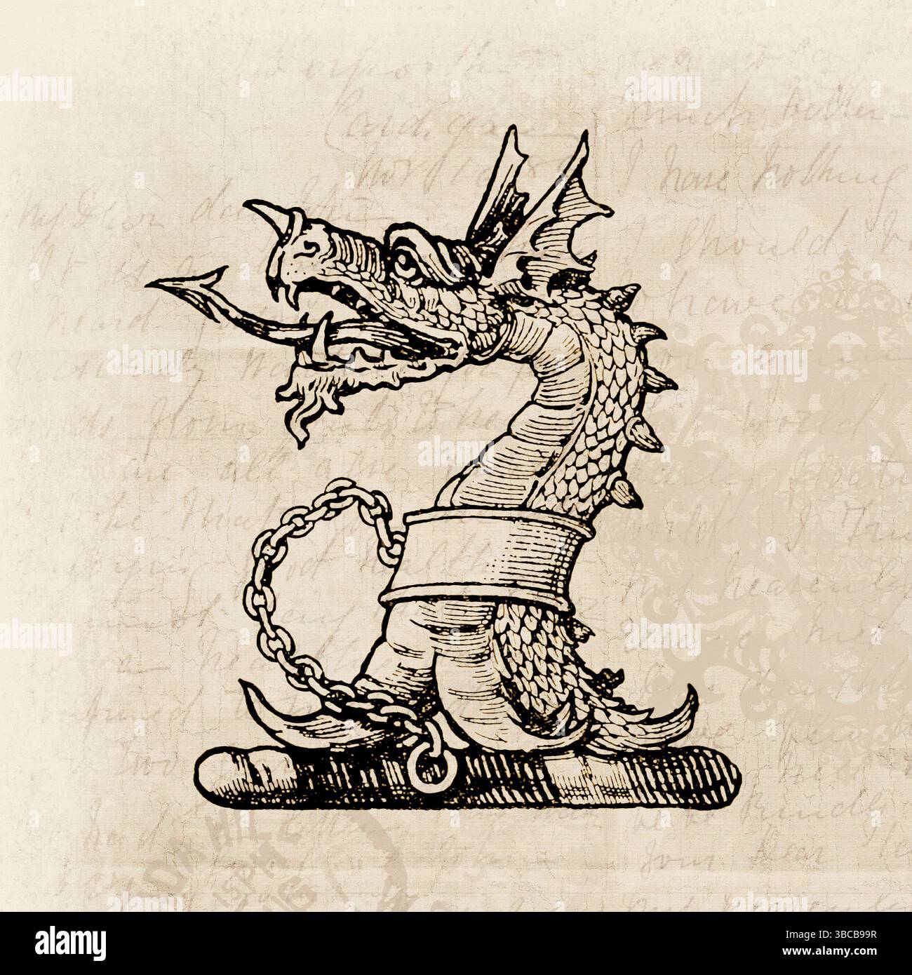 Dragon. Mythical creature from fantasy legends. A fierce and powerful ...